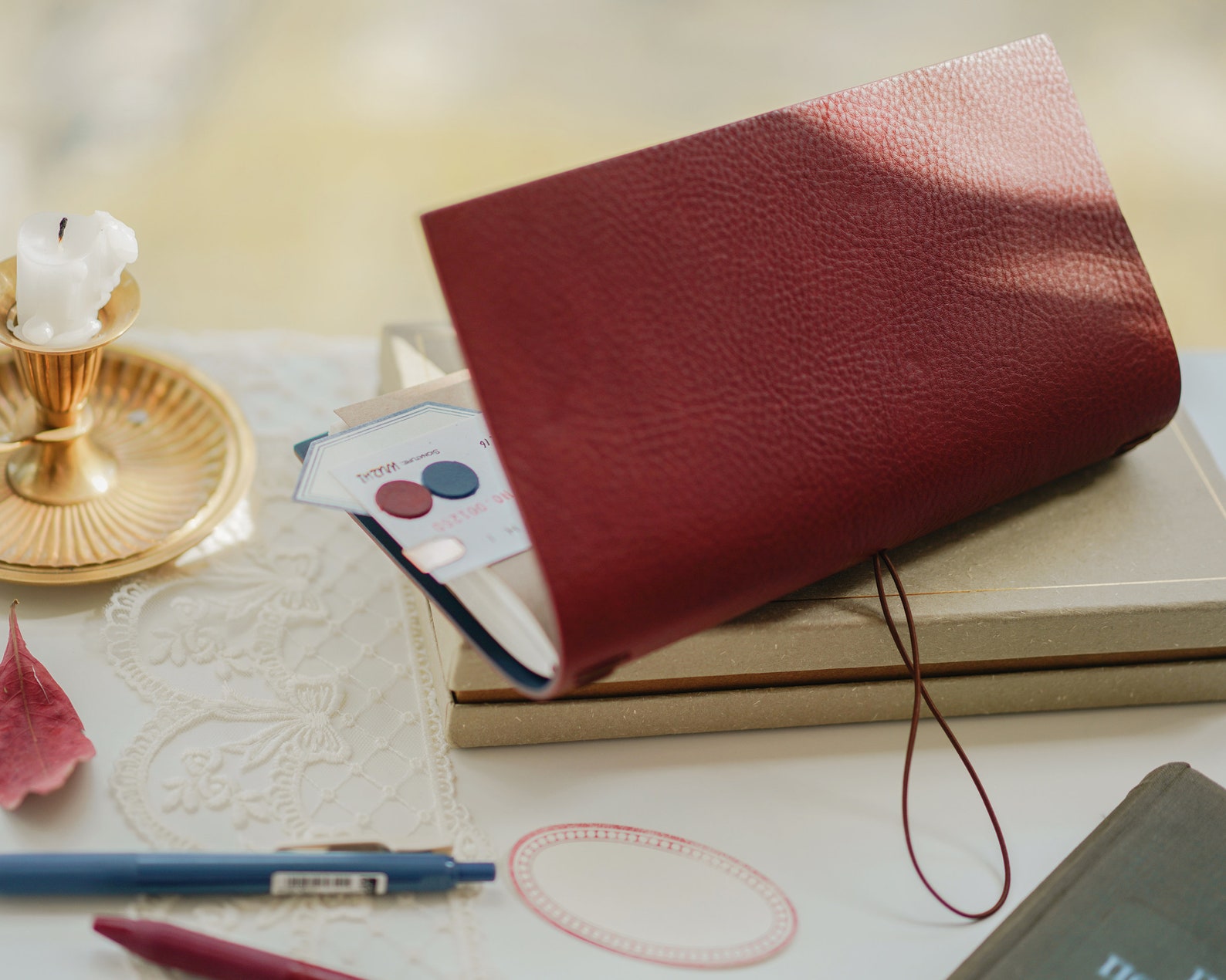 Minimalist TN, Full Grain Leather Travel Notebook, Minerva Box Leather ...