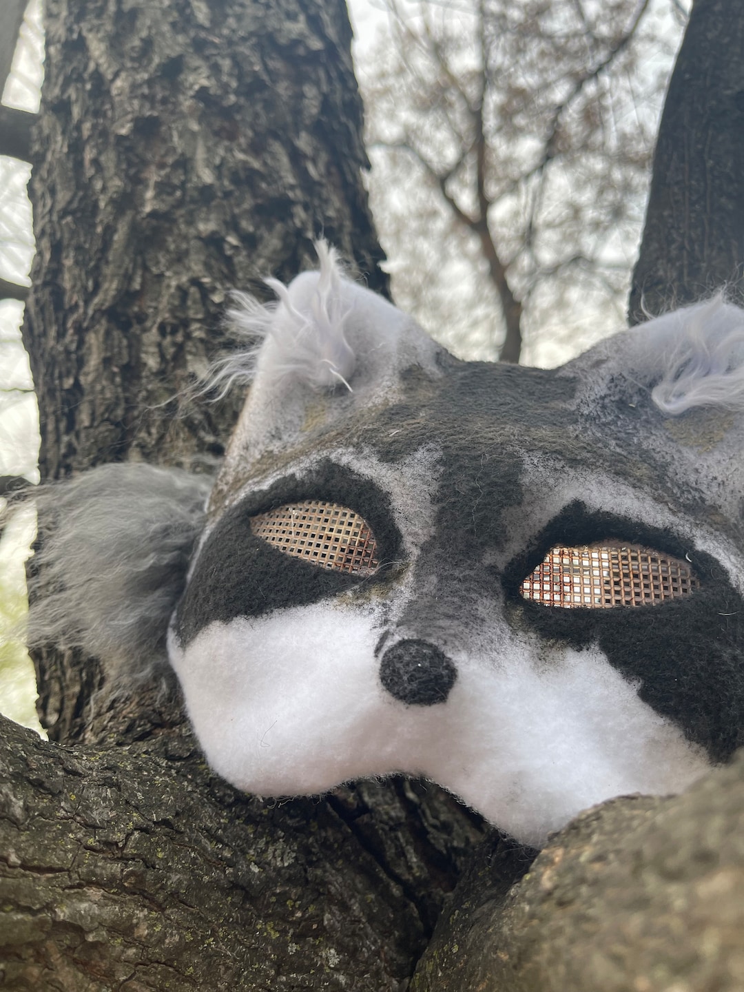 Therian Raccoon Mask. - Etsy