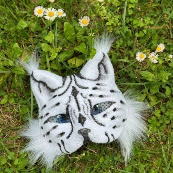 Snow Leopard Therian Mask - Etsy