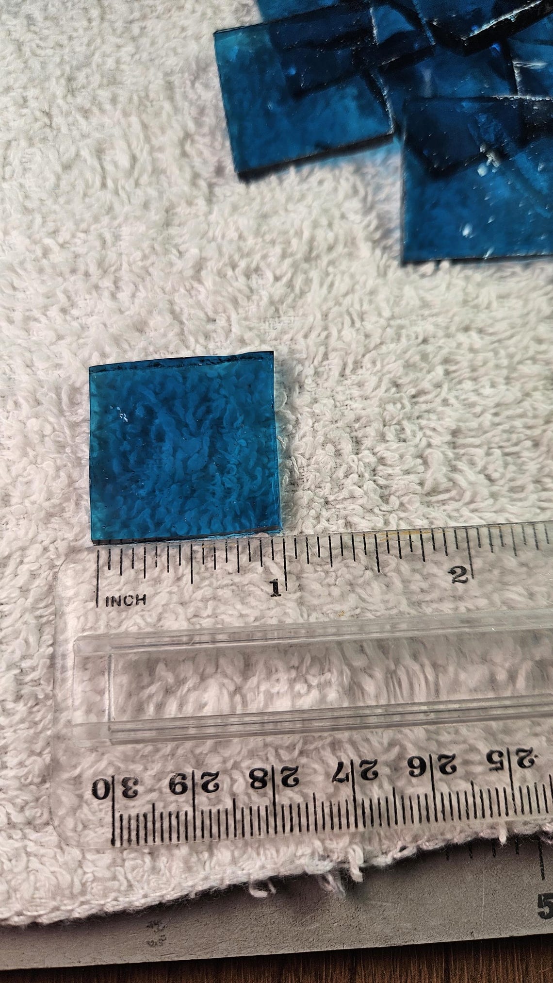Discontinued 1" Caribbean Blue Flemish Stained Glass Mosaic Tile 25 PC ...