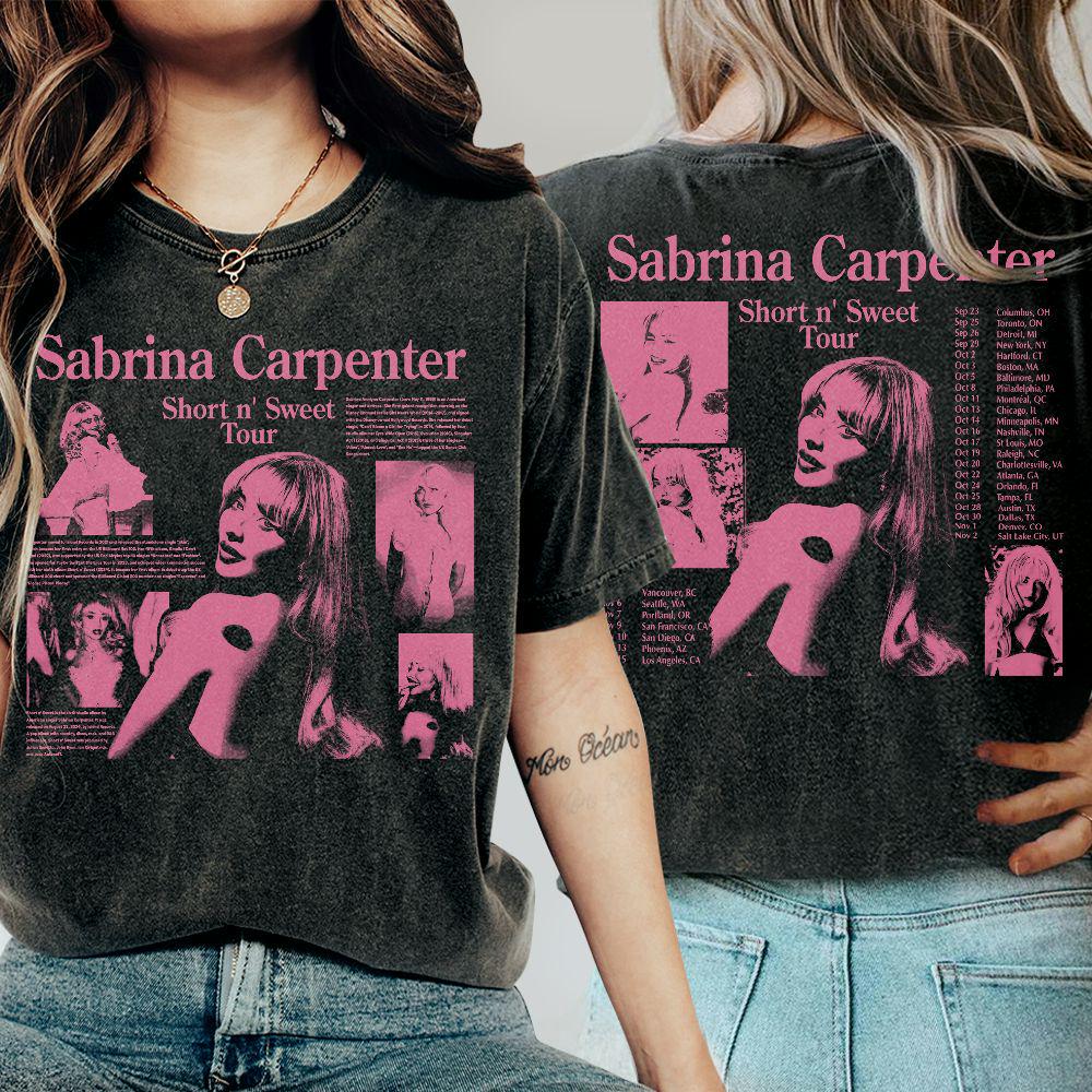 Sabrina Carpenter Vintage 2 Side Shirt, Short N' Sweet Tour Shirt ...