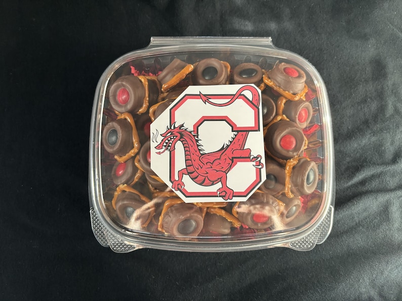 College Colored Chocolate Caramel Pretzel Bites - Etsy