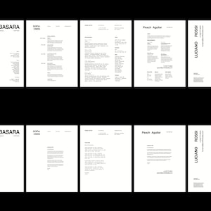 Minimalist Resume Template Bundle Pack of 7 for Canva or Pages. ATS ...