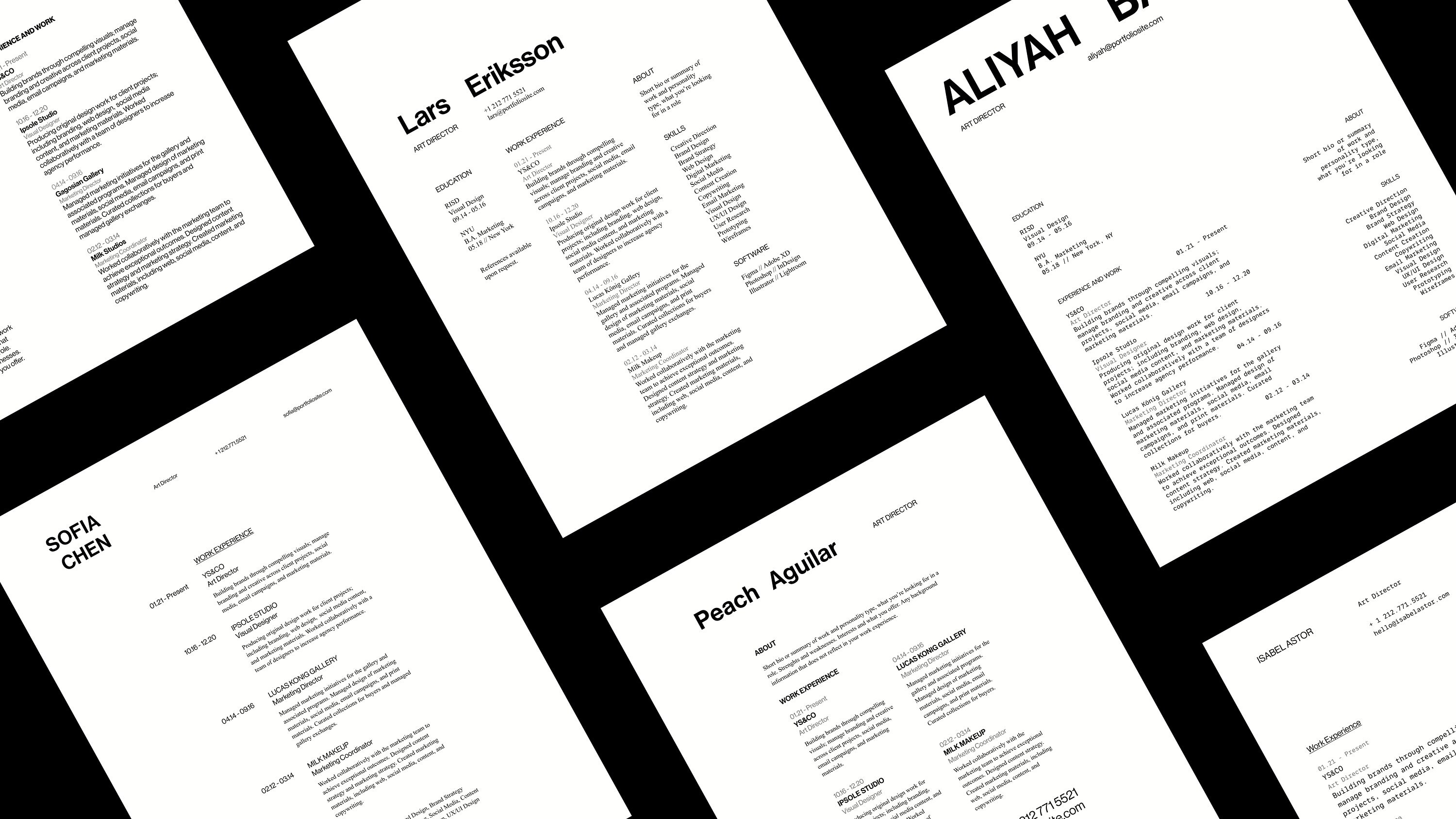Minimalist Resume Template Bundle: 7 Modern Designs for Canva or Pages ...