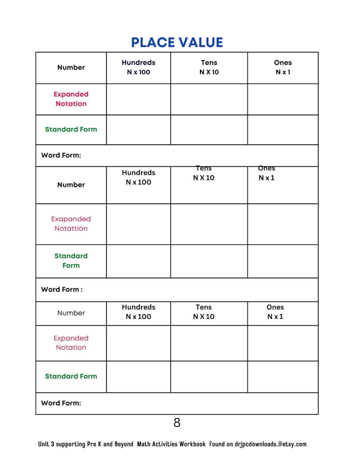 Digital Downloads/ 95 Math Pages /homeschool Worksheet/ Bundle ...