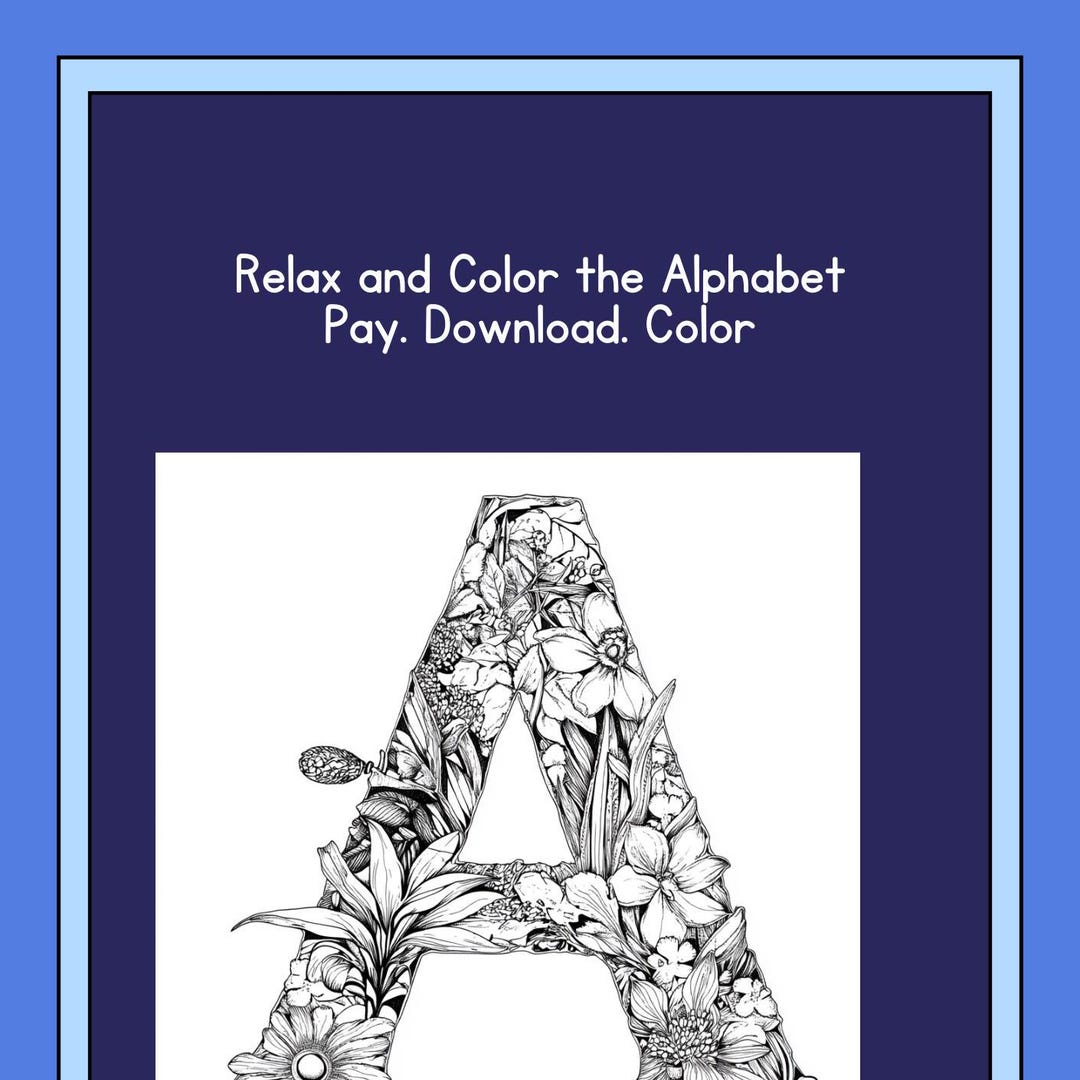 Instant Download Instant Coloring Book Color Your Stress Away With ...