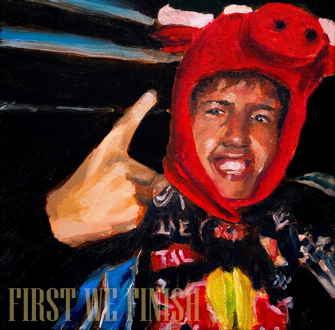 Number One | Sebastian Vettel Finger Point Celebration Oil Painting ...