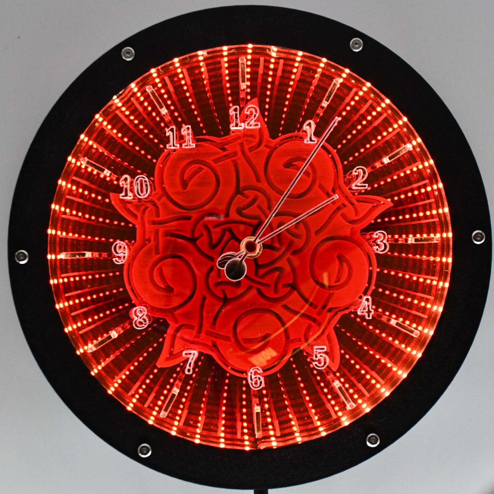 Infinity Clock - Red and Silver - Etsy