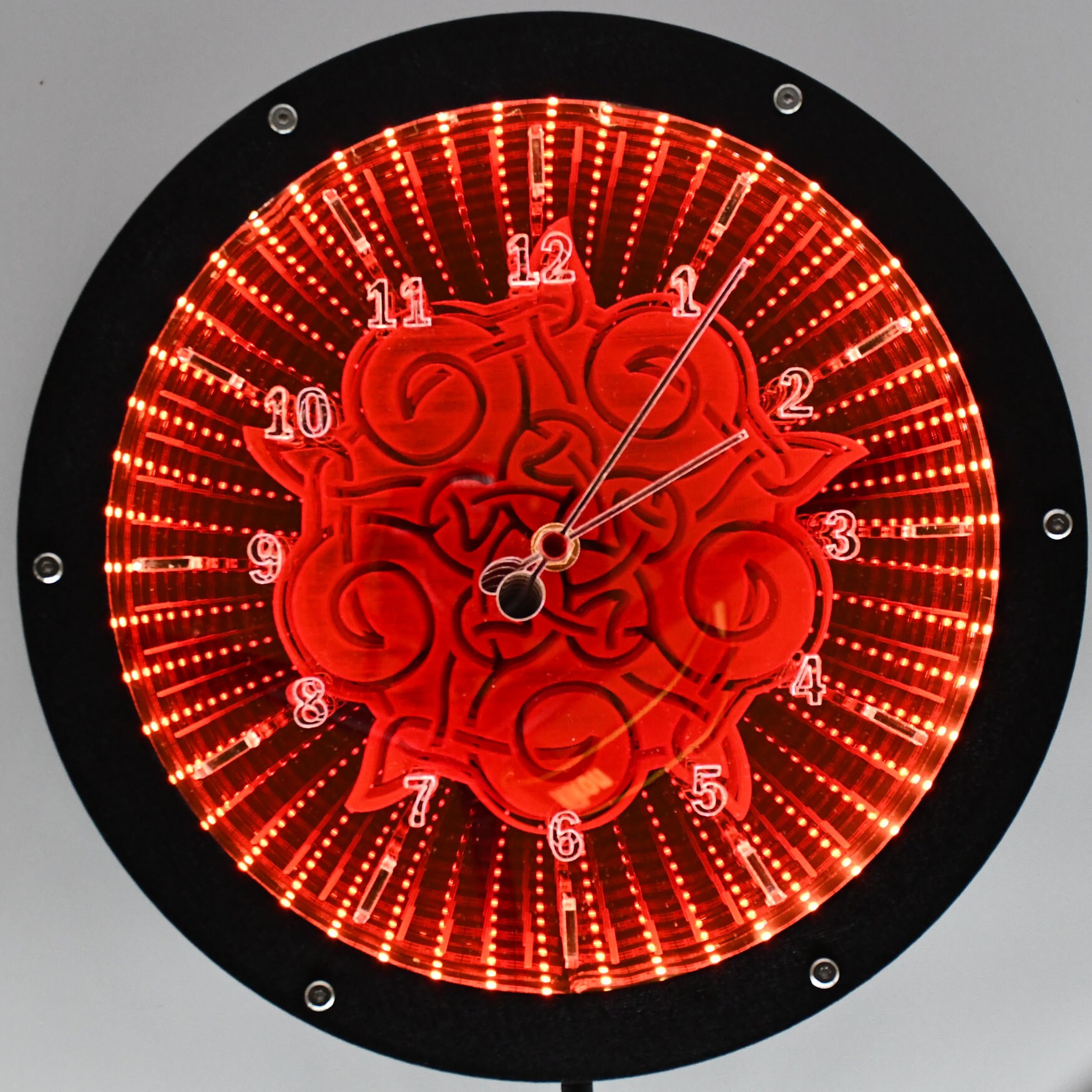 Infinity Clock - Red and Silver - Etsy