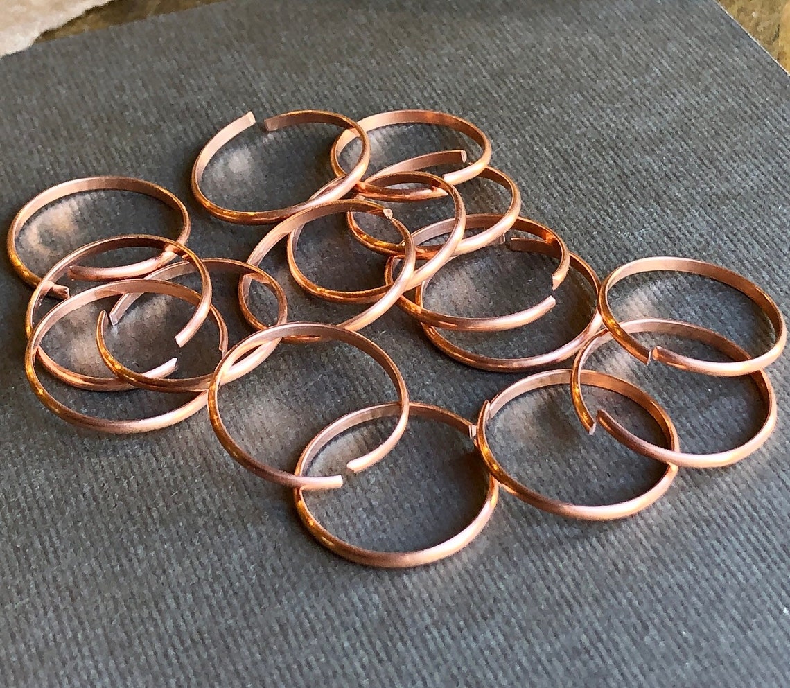 Copper Ring Blanks Unfinished Half Round Copper Rings - Etsy