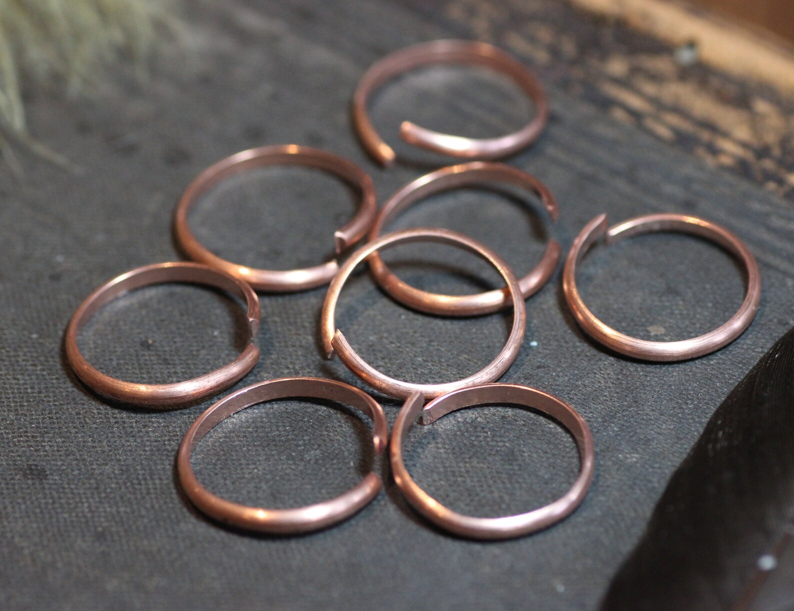 Copper Ring Blanks Unfinished Half Round Copper Rings - Etsy