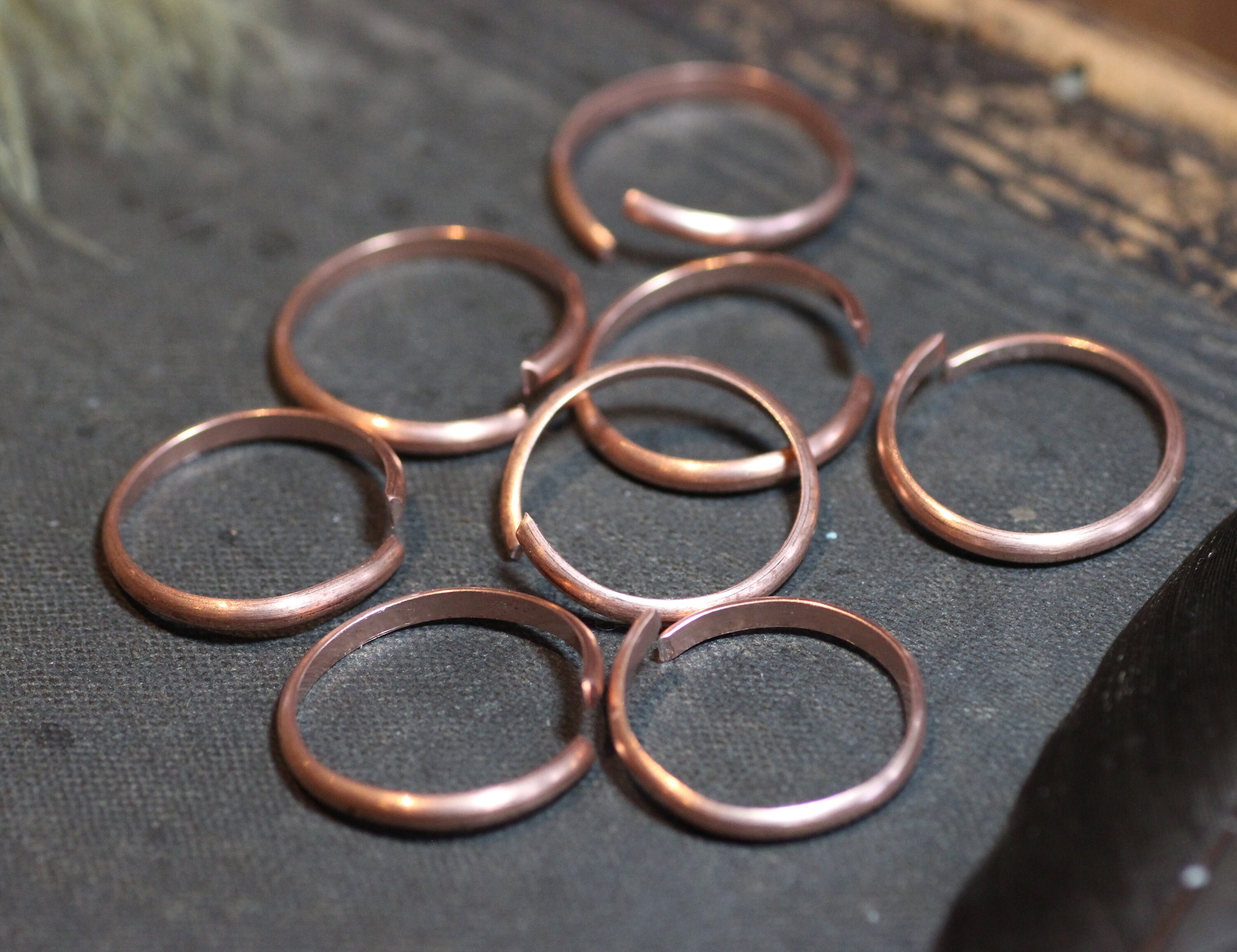 Copper Ring Blanks Unfinished Half Round Copper Rings - Etsy