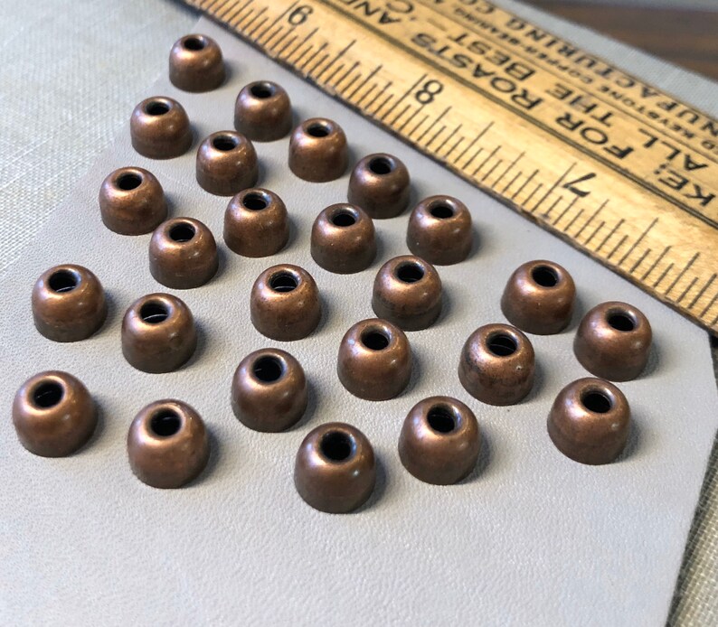 Copper End Caps Copper Bead Caps Bullet Tube Rustic | Etsy