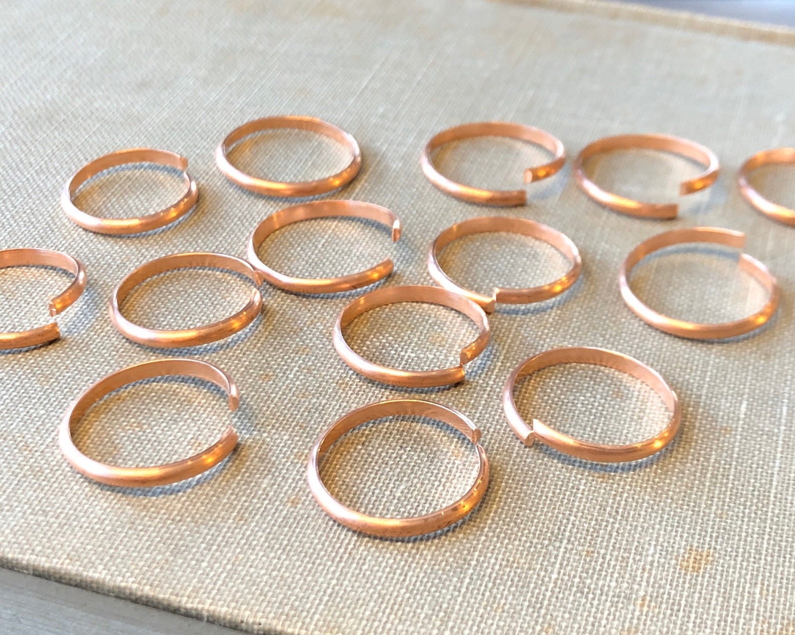 Copper Ring Blanks Unfinished Half Round Copper Rings - Etsy