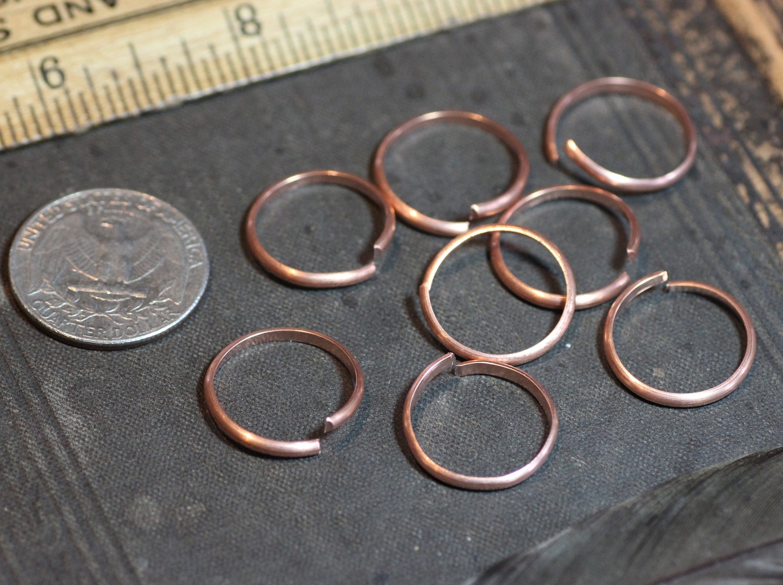 Copper Ring Blanks Unfinished Half Round Copper Rings - Etsy
