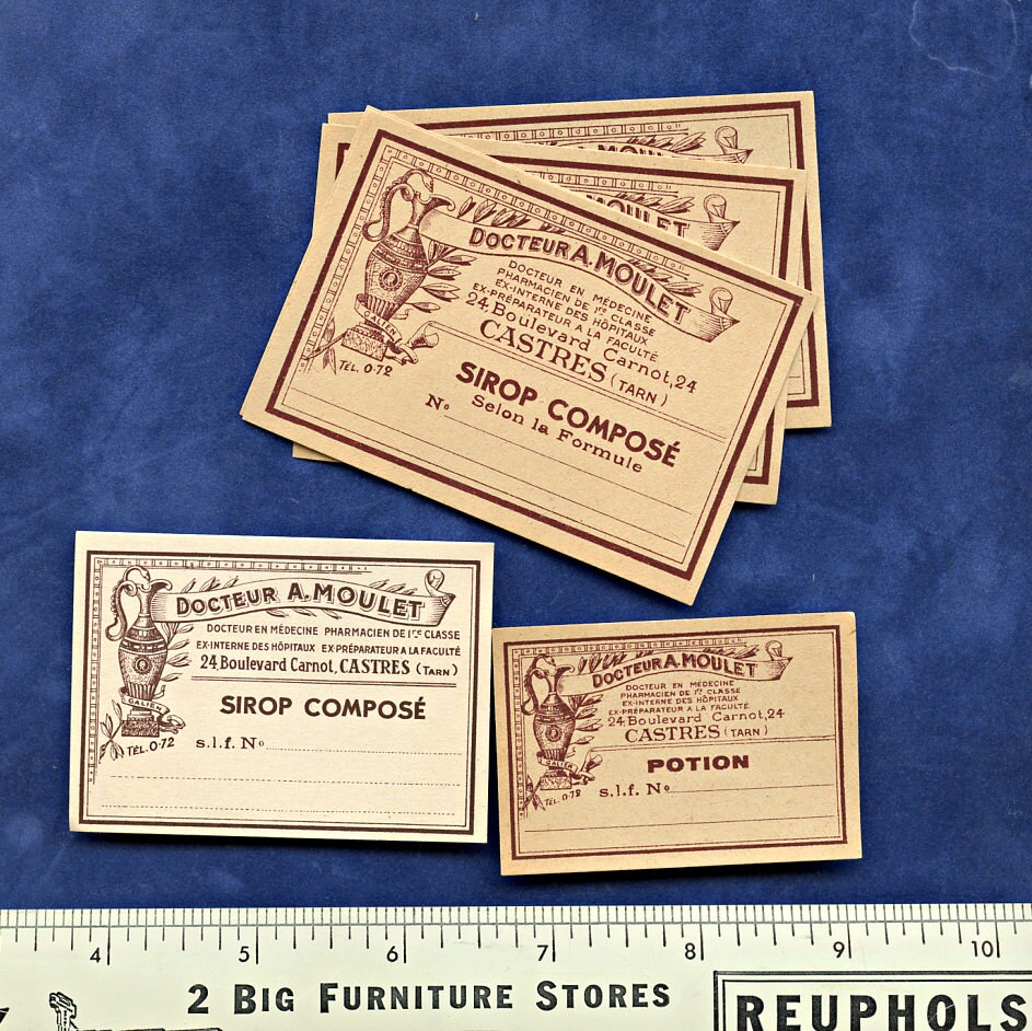 Lot of 5 Antique French Labels ORIGINAL Antique Vintage - Etsy