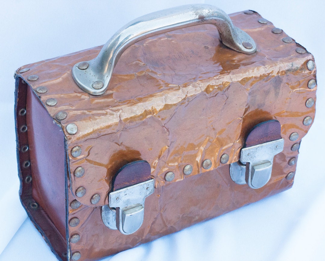 Copper Metal Purse France Lunch Bucket Suitcase Handbag SAC Du PARY'S ...