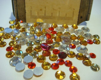 Glass Flat Back Rhinestones - Etsy