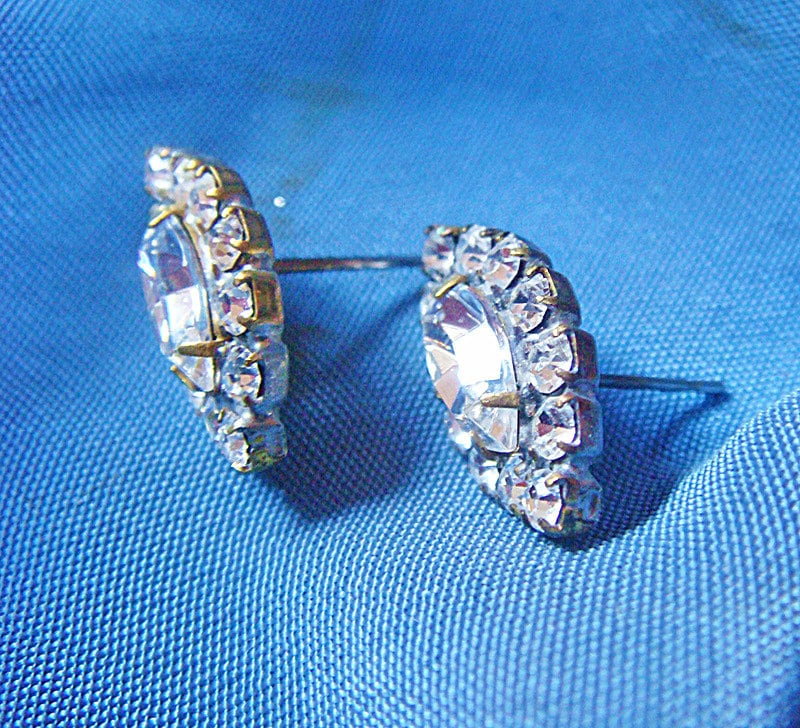 Rhinestone Earrings Lot of 10 PAIR or Supply Components - Etsy
