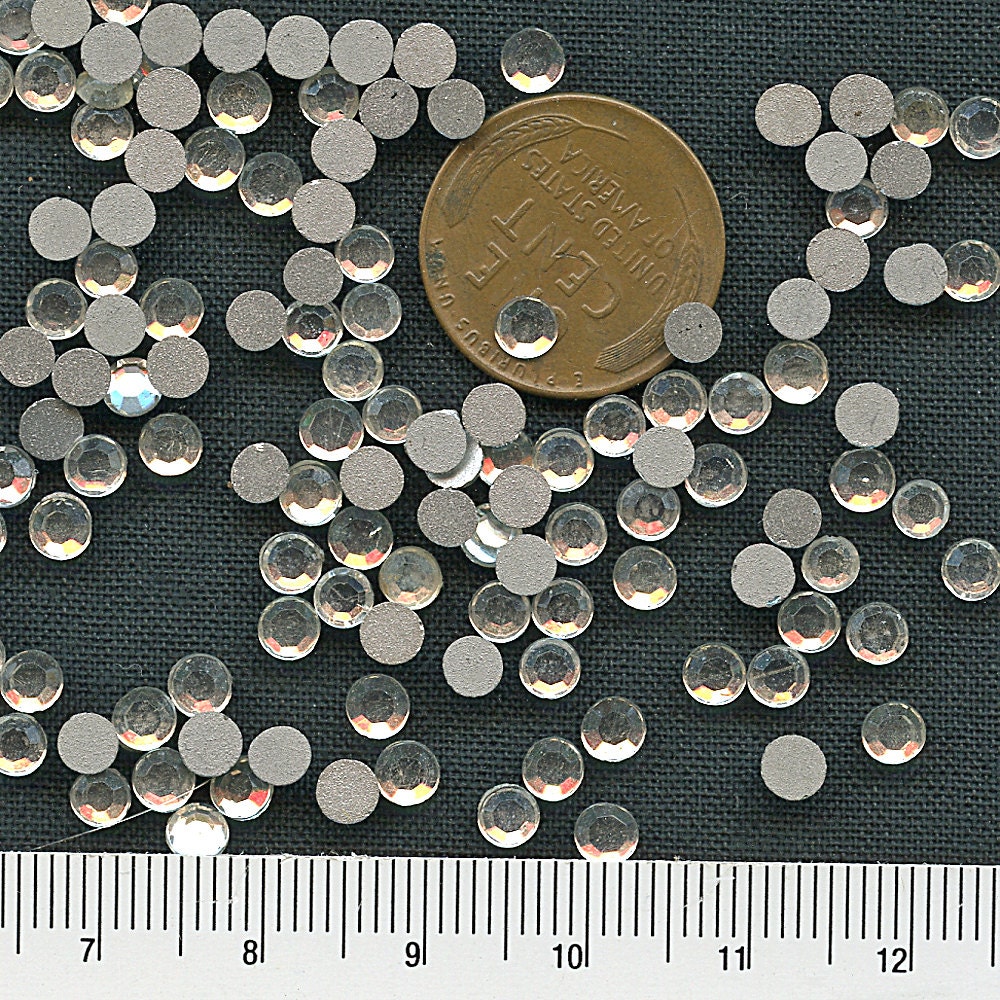 CLEAR 4 Mm Flat Back Rhinestones 100 Vintage Glass Crystal - Etsy Hong Kong