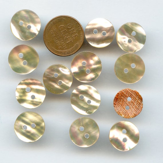 Closures & Fasteners Sewing Buttons 13 Iridescent Shell ABALoNE buttons ...