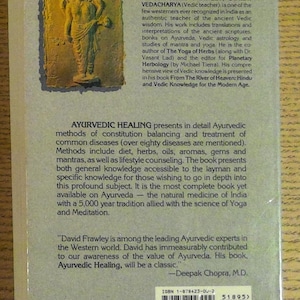 Ayurvedic Healing by David Frawley - Etsy