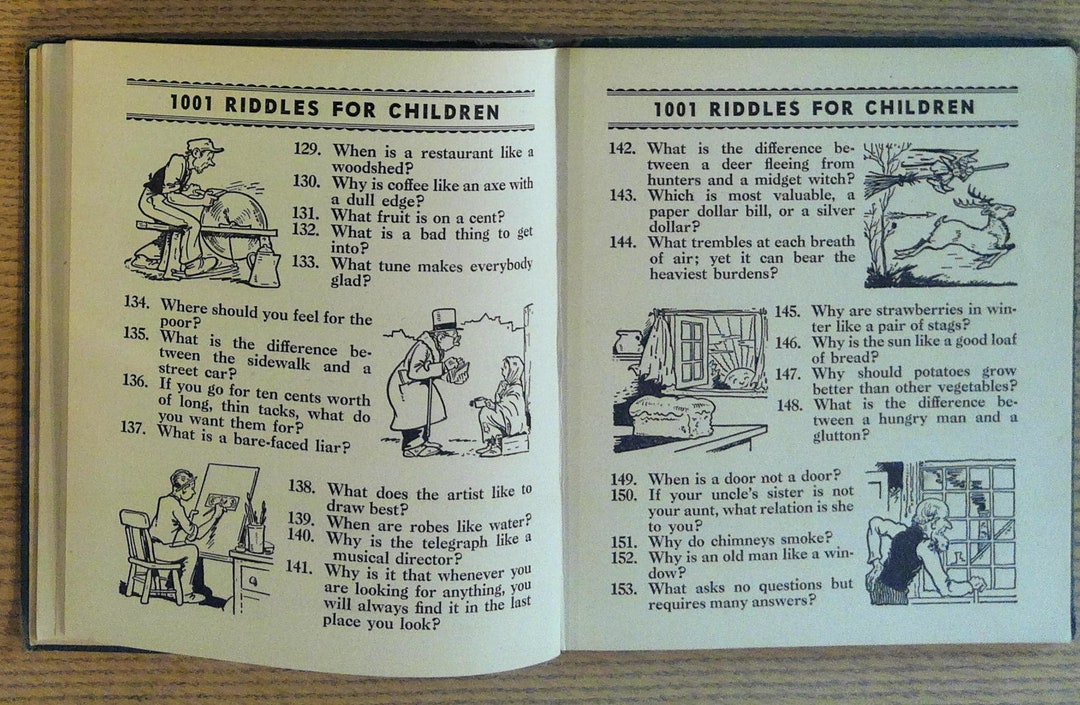1001 Riddles for Children by George Carlson - Etsy