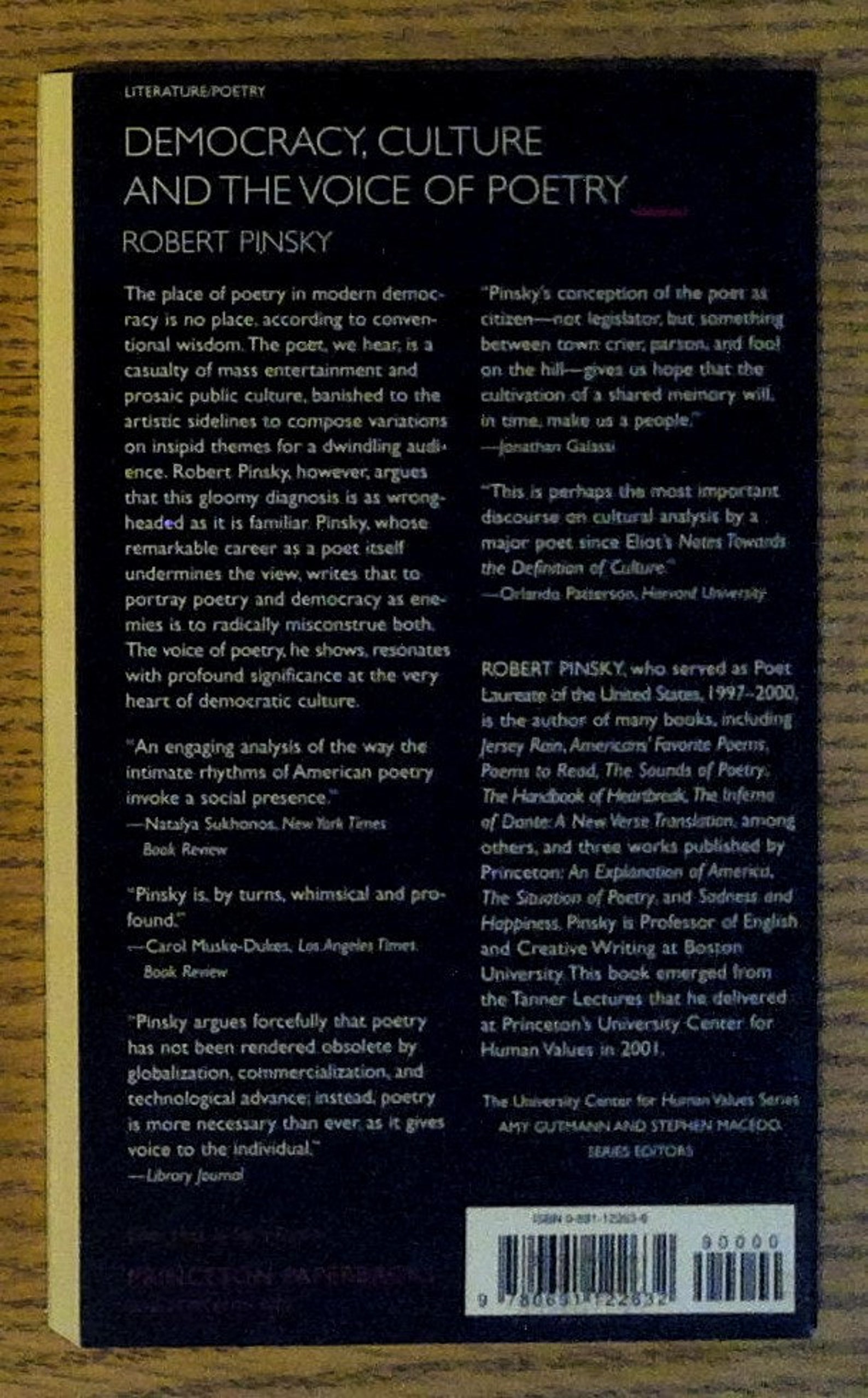 Democracy, Culture and the Voice of Poetry by Robert Pinsky - Etsy