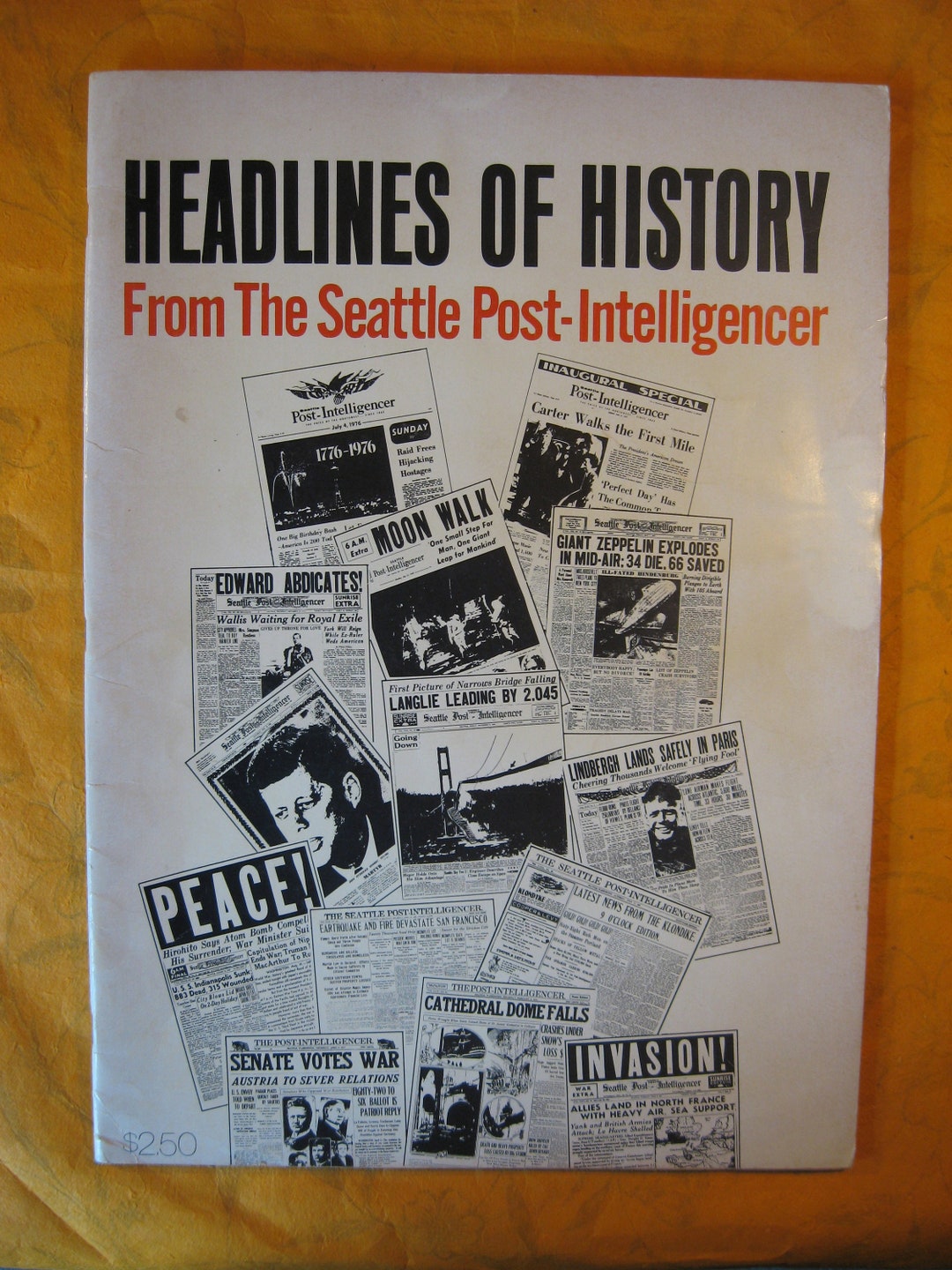 Headlines of History From the Seattle Post-intelligencer - Etsy
