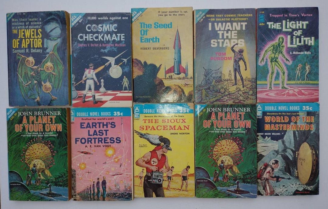 Ace Doubles - Lot of 16 Vintage Science Fiction Paperbacks - Etsy
