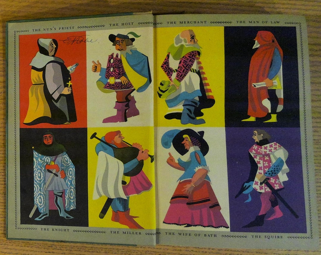 The Canterbury Tales by Geoffrey Chaucer Illustrated by - Etsy