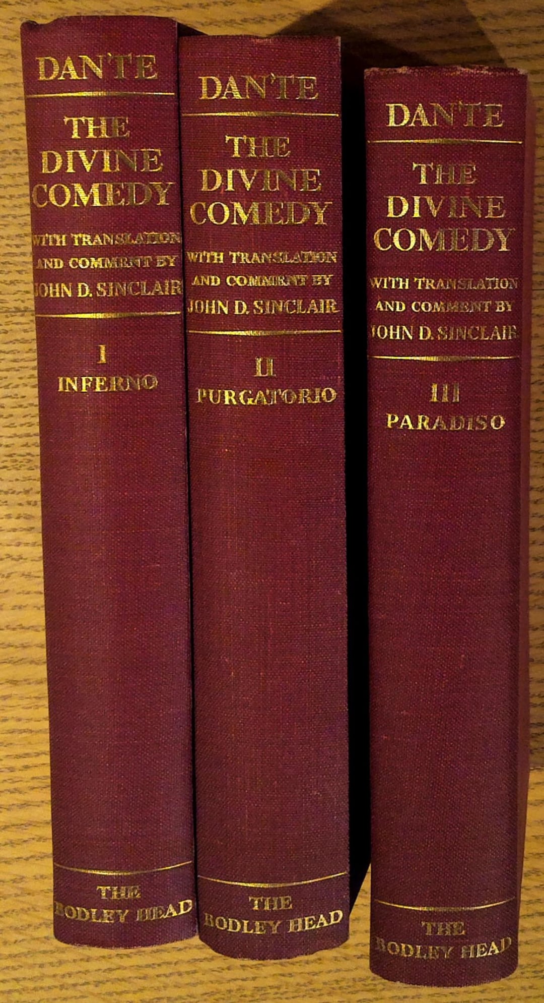 The Divine Comedy of Dante Alighieri (three Volume Set) - Etsy