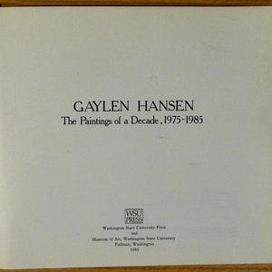 Gaylen Hansen: the Paintings of a Decade, 1975-1985 - Etsy