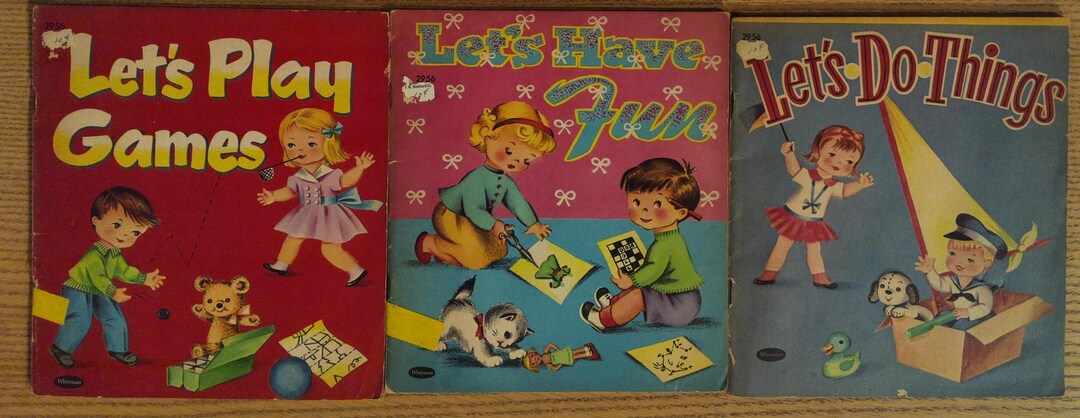 Three Whitman Children's Books: Let's Do Things; Let's Have Fun; Let's ...