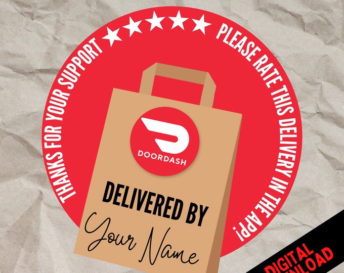 Personalized Doordash Thank You - Digital Download - Etsy