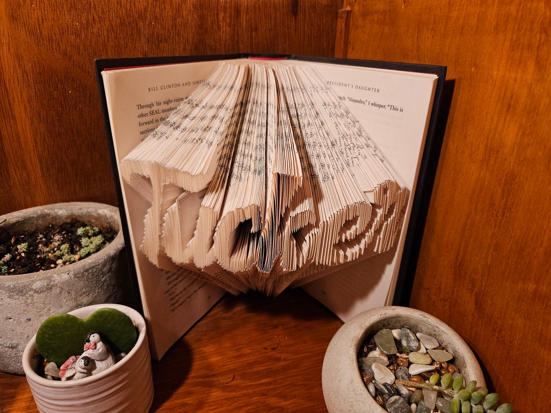 Personalized Folded Book Decor - Etsy