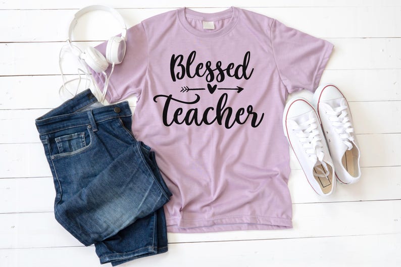 Blessed Teacher SVG School SVG Teacher Shirt Design Back to School SVG, Teach and Inspire ...