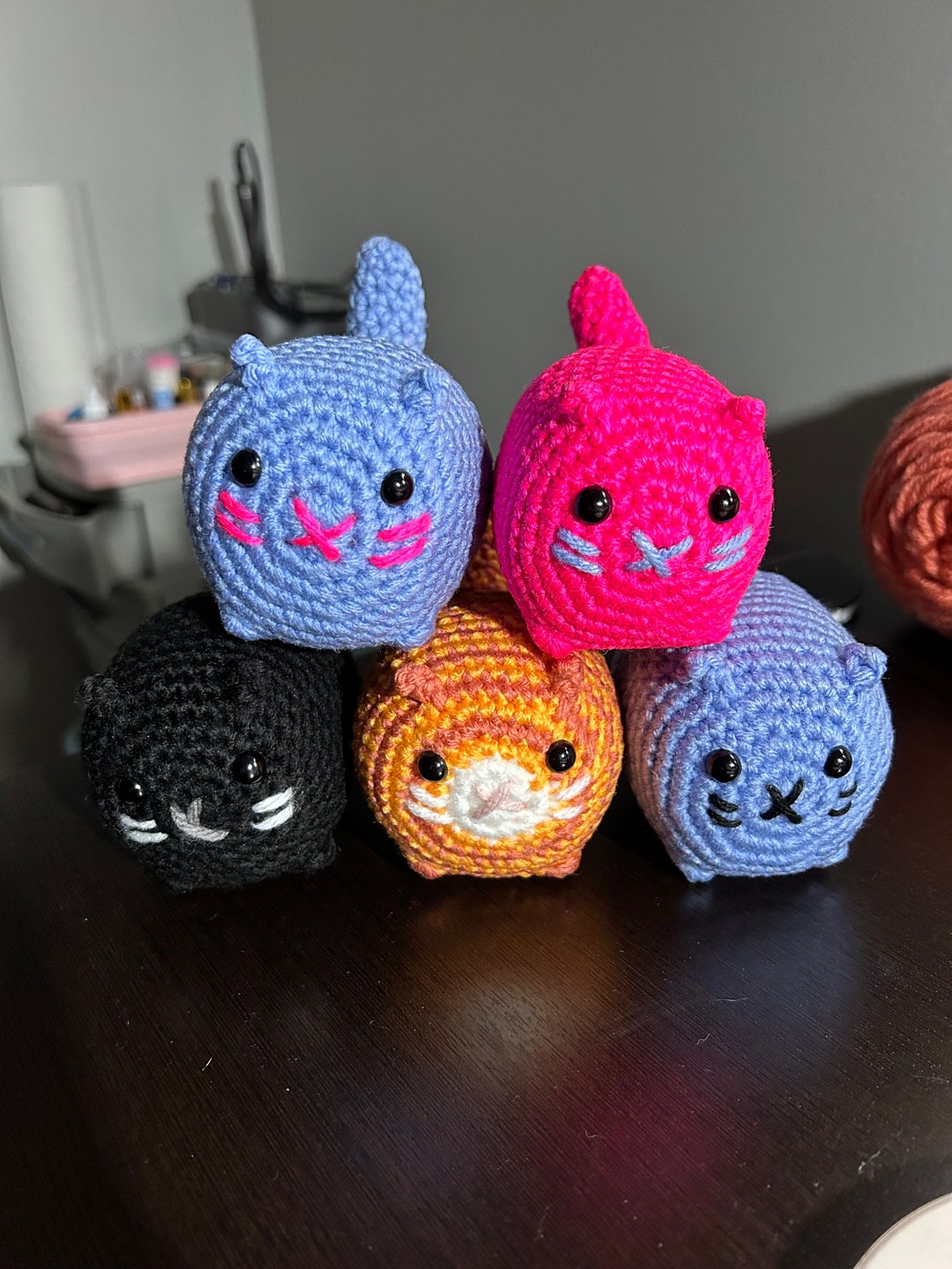 Mini Crochet Loaf Kitty Plushie - Etsy