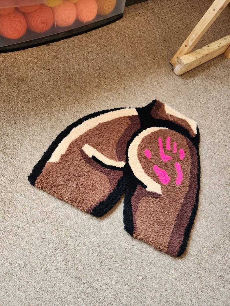 Booty Tufted Rug - Unique Cartoon Rug - Novelty Rug - Handmade Gift ...