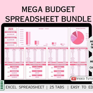 Monthly & Annual Budget Excel Spreadsheet Planner | Monthly Yearly ...