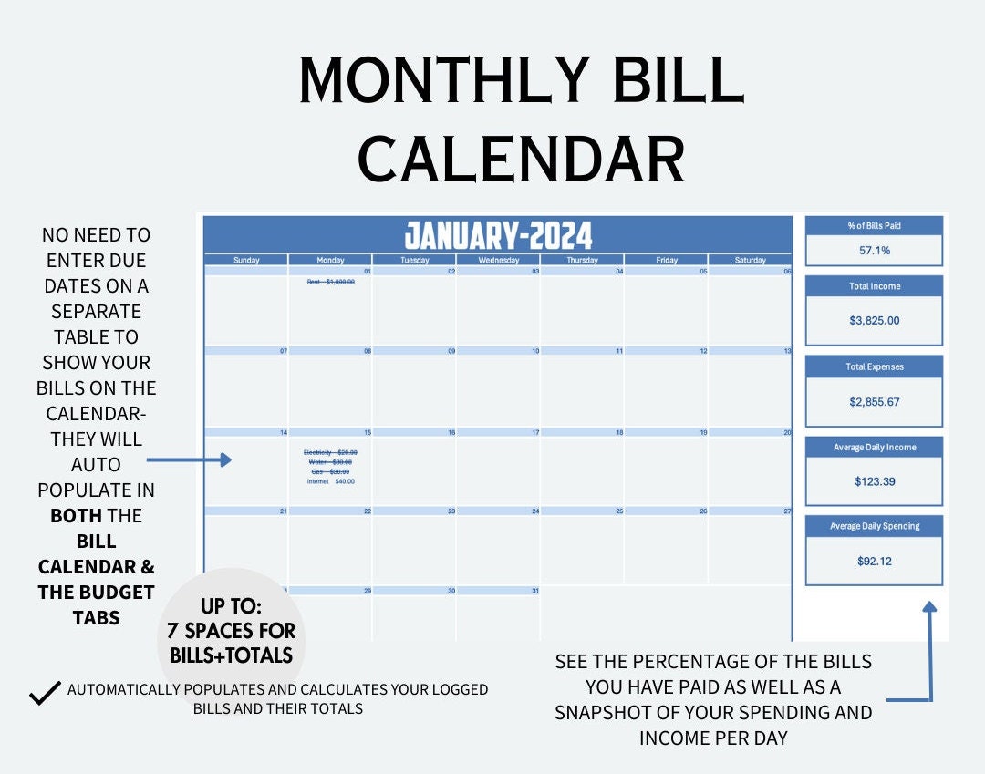 Monthly & Annual Budget Excel Spreadsheet Planner | Monthly Yearly ...