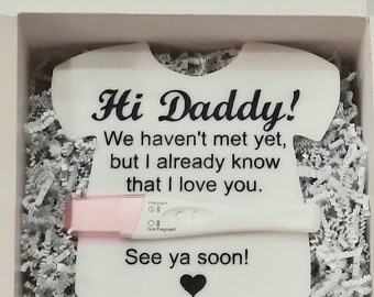 Hi Daddy Baby Announcement Husband Pregnancy Announcement for Husband ...