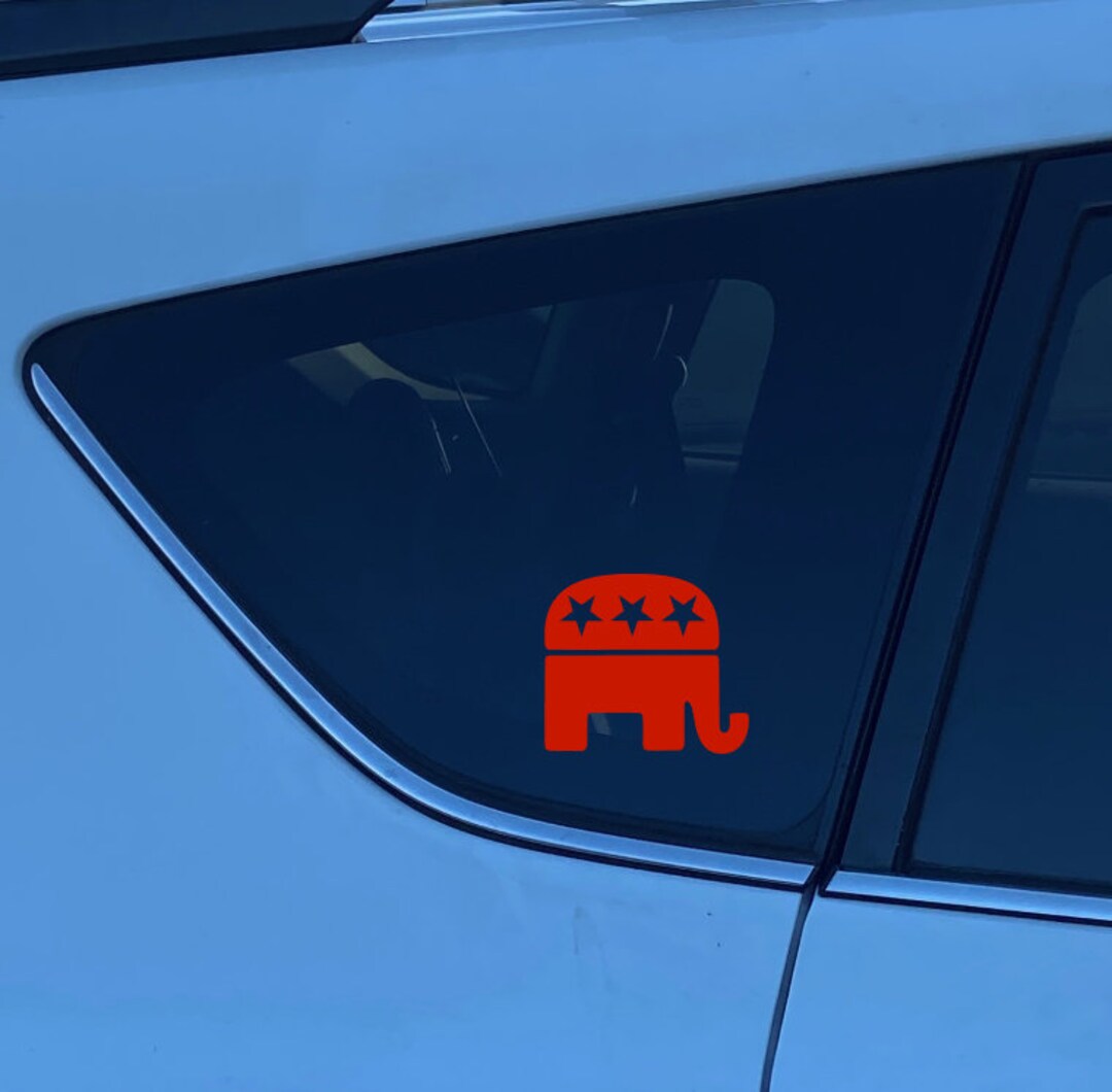 Republican Decal Sticker Many Sizes, Colors, and Styles Car Decal, Yeti ...