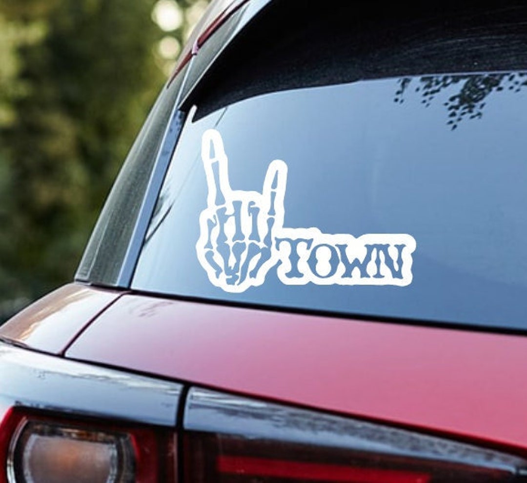 H Town Skull Hand Houston Skeleton Hand Skull Hand Vinyl Decal Skull ...