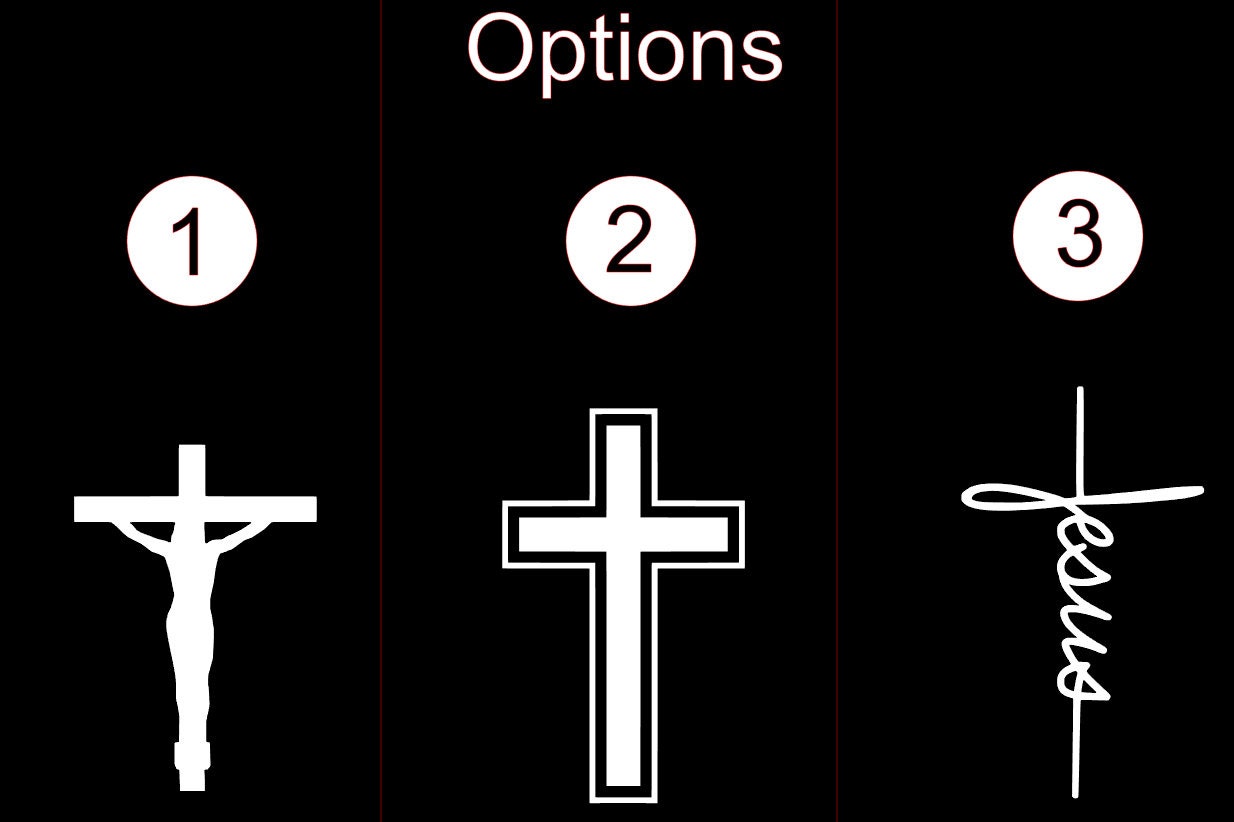 Cross Sticker, Jesus Cross Sticker for Car Window, Bumper, or Laptops ...