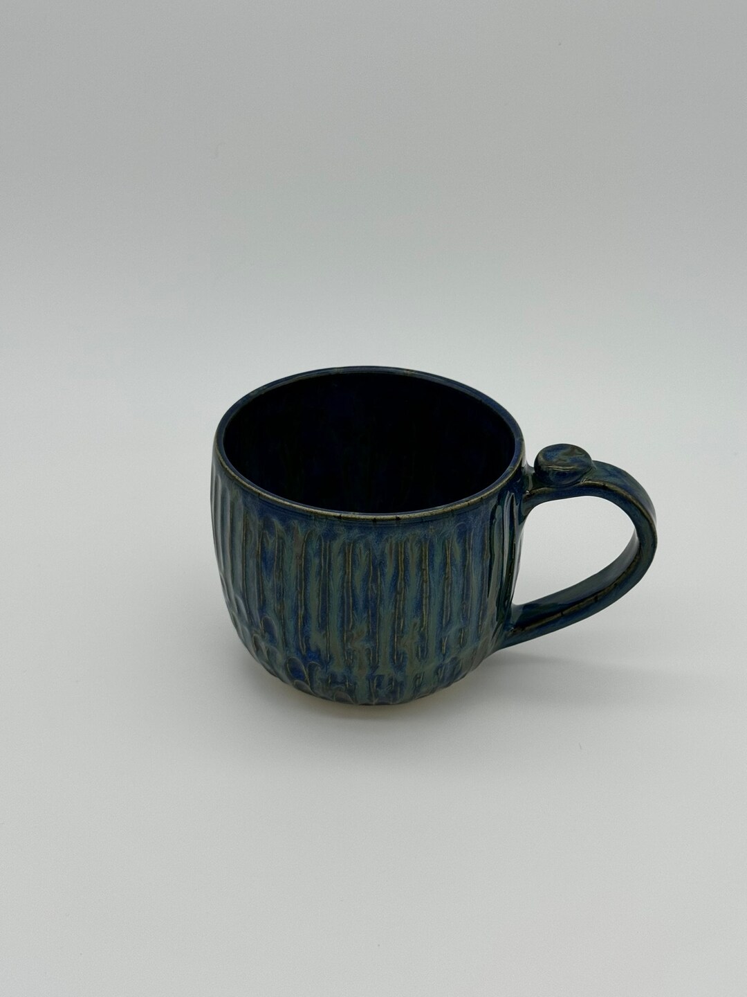 Handmade Ceramic Mug: Midnight Rain Pottery Cup, 18oz - Etsy