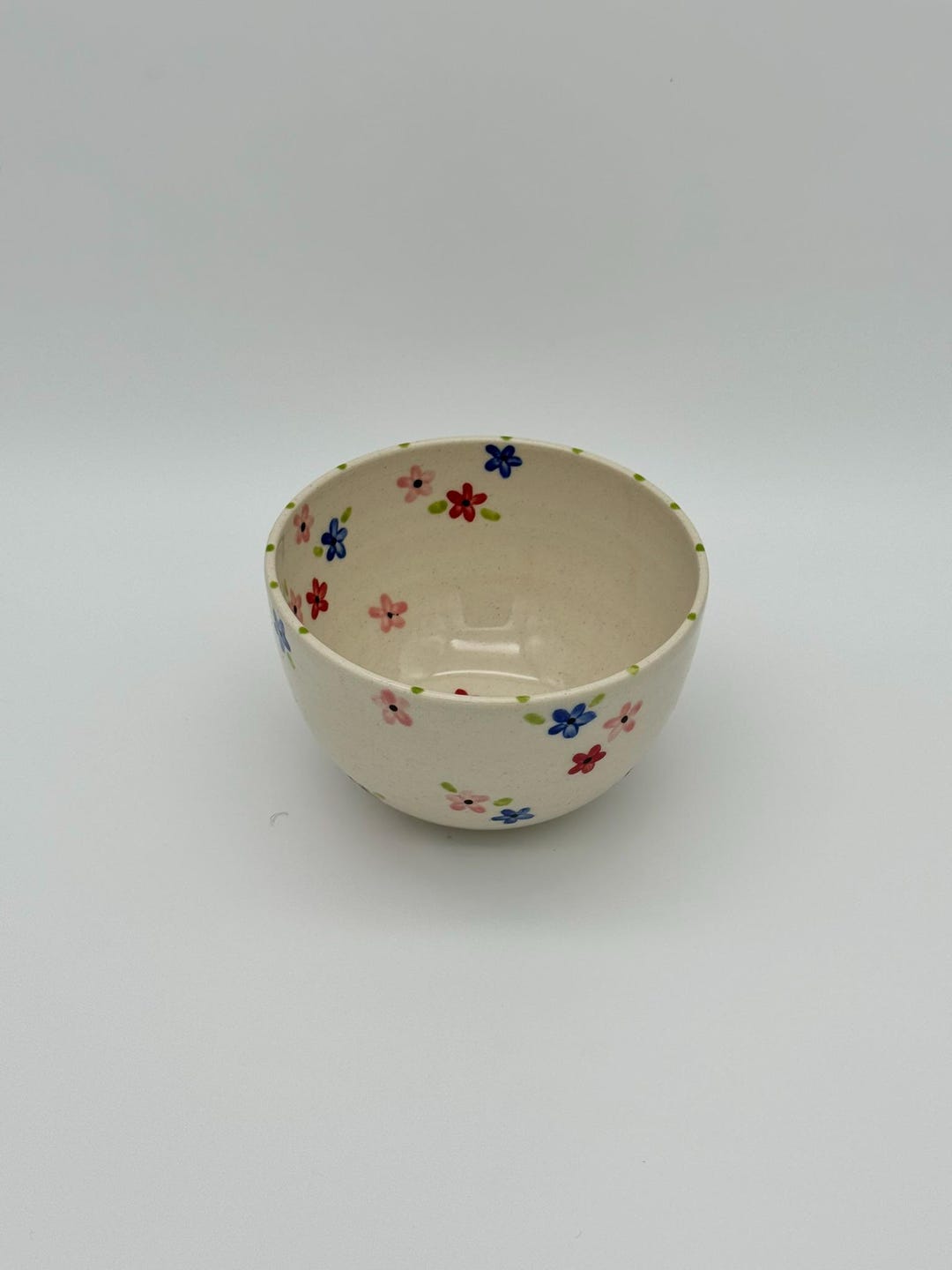 Handmade Pottery Bowl | Floral Ceramic Bowl - Etsy