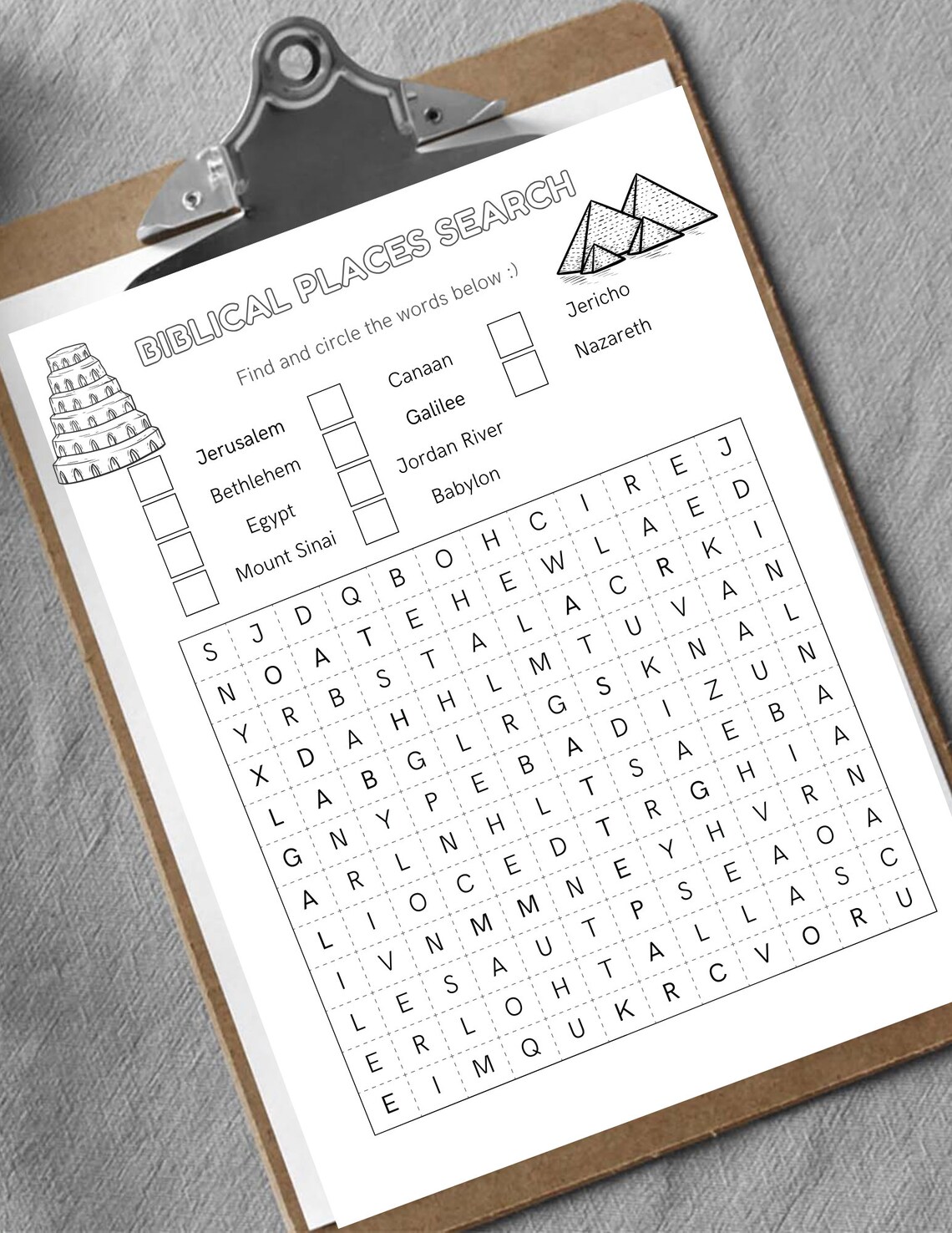 Printable Biblical Locations Word Search – Engaging Bible Study for ...
