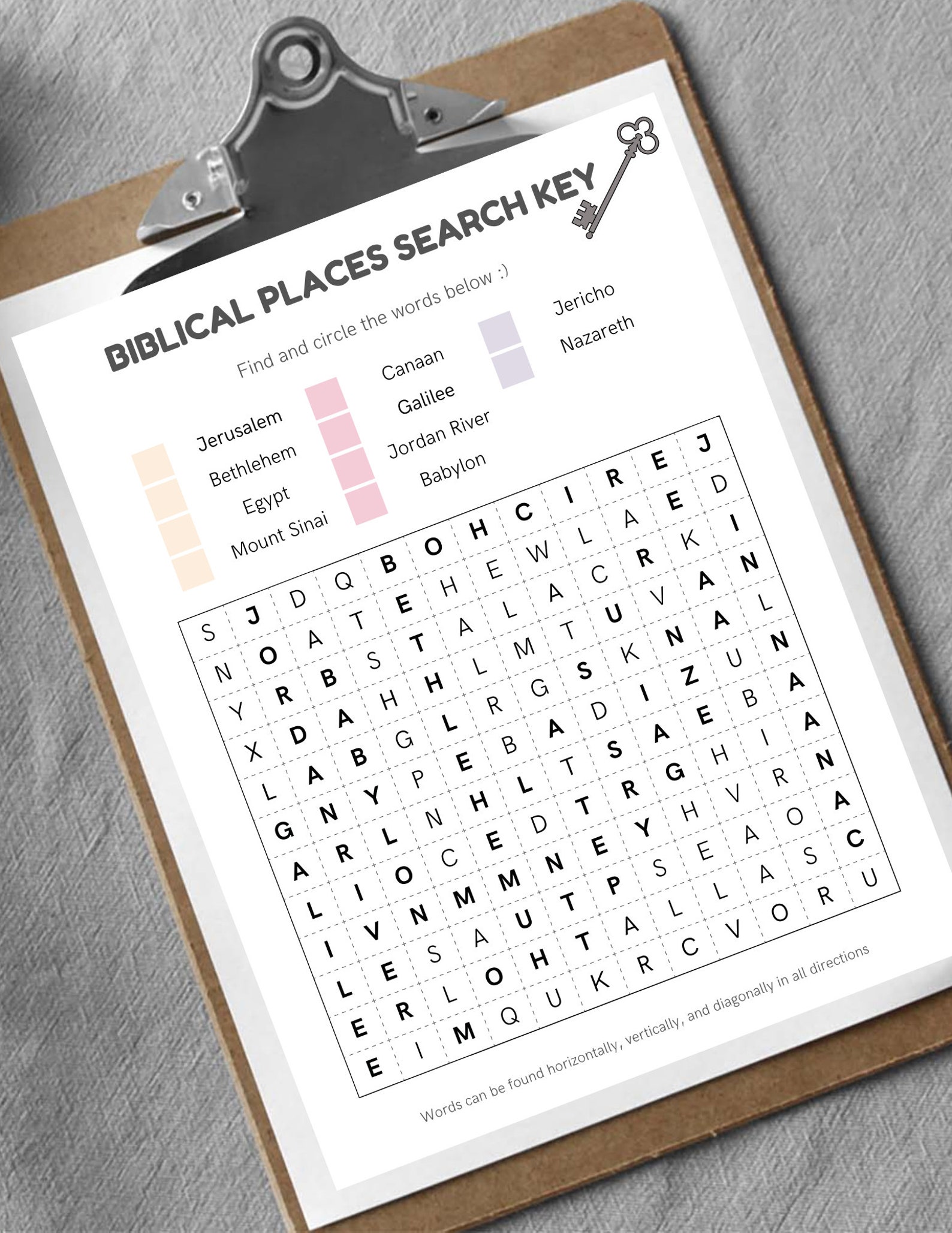 Printable Biblical Locations Word Search – Engaging Bible Study for ...
