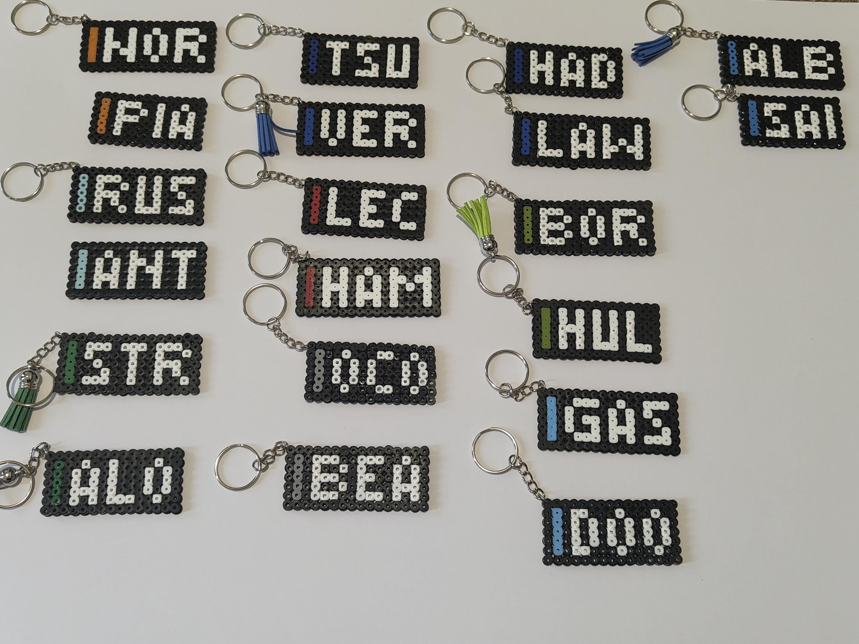 F1 Keychain | Formula 1 Driver Name Tag | Hama Bead Keychain | Fuse ...